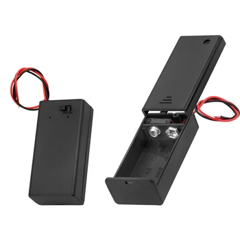Plastic 9 Volt Battery Box Heavy Duty Guitar 9v Battery Holder With ...