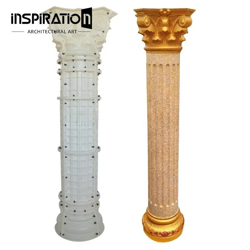 Cast-in-Place Plastic Stone Column For Decorative Concrete Fence Panel ...