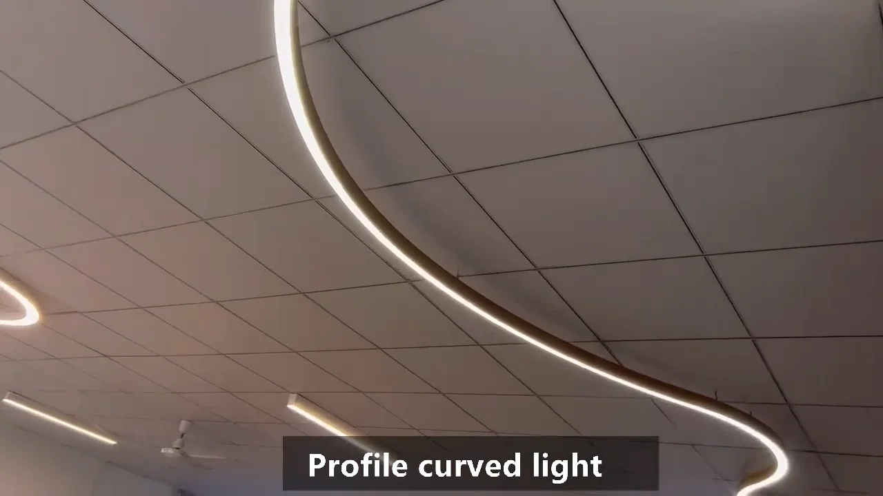 Simple Design Profile Curved Led Linear Light For Indoor Lighting - Buy ...