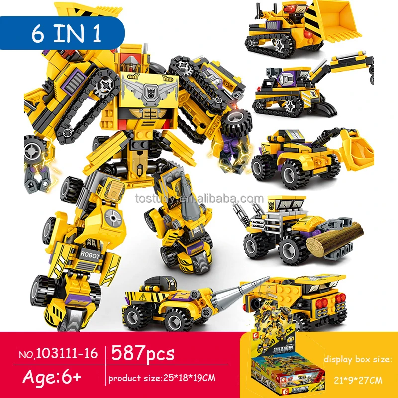 Sembo Building Blocks Steel Mecha Deformation Transforming Robot 4 In 1 ...