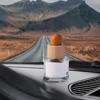 Luxury Empty 50ml Car Glass Diffuser Reed Bottle With Wooden Lid - Buy ...