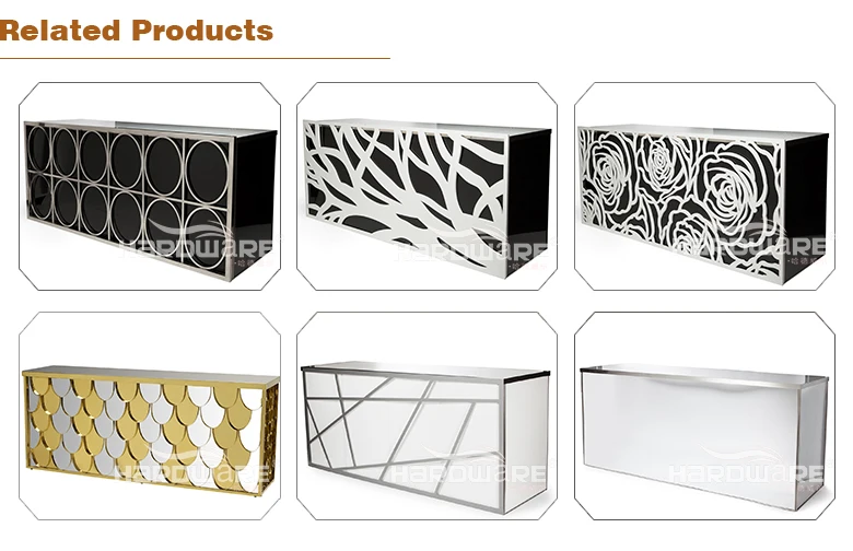 Movable Portable Stainless Steel Silver Metal Pub Night Club Bar ...