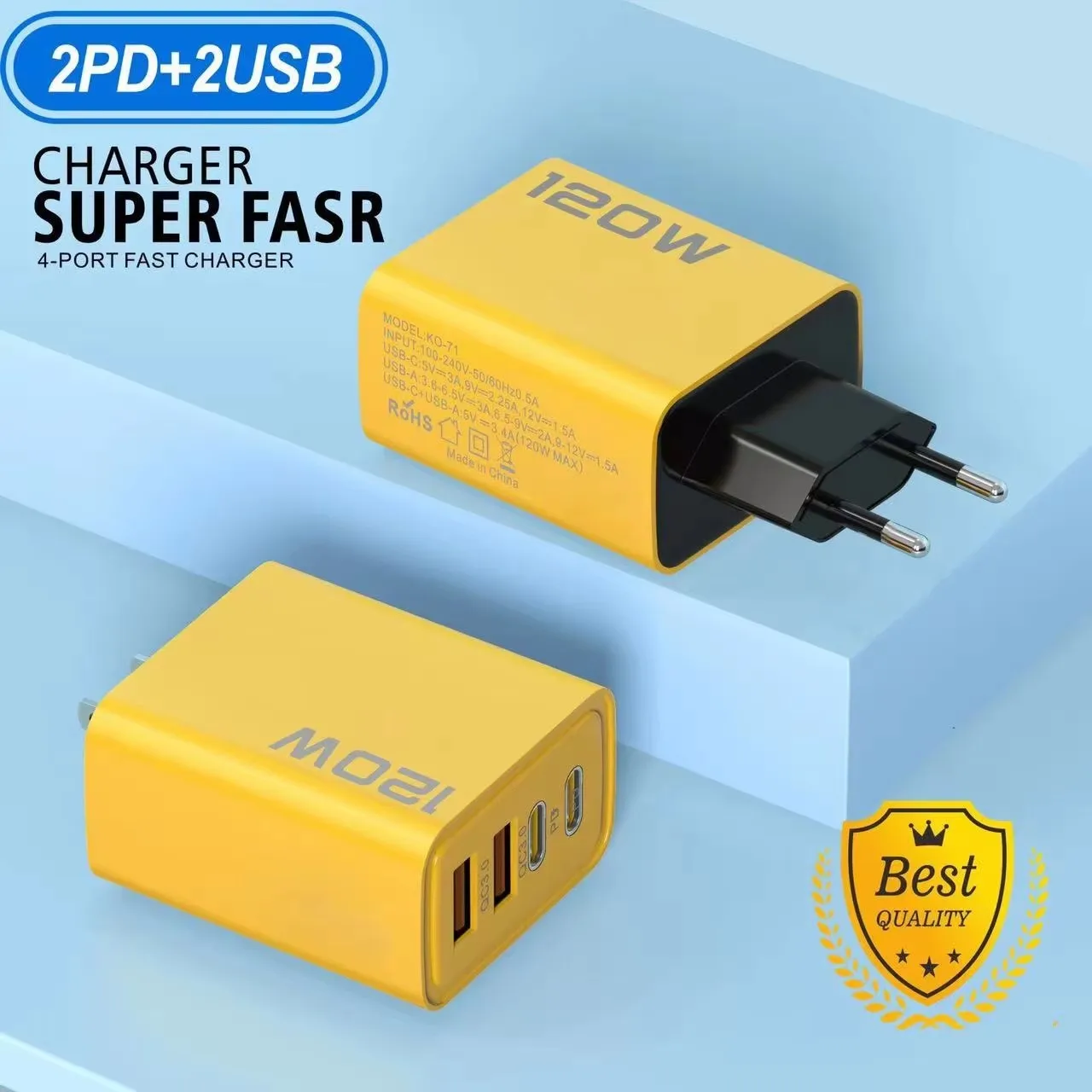 120W Fast Charging USB-C Power Adapter for Mobile Phones
