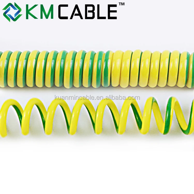 Double Colors Grounding Coiled Cables Electric Earthing Wire,2.5/4/6 ...