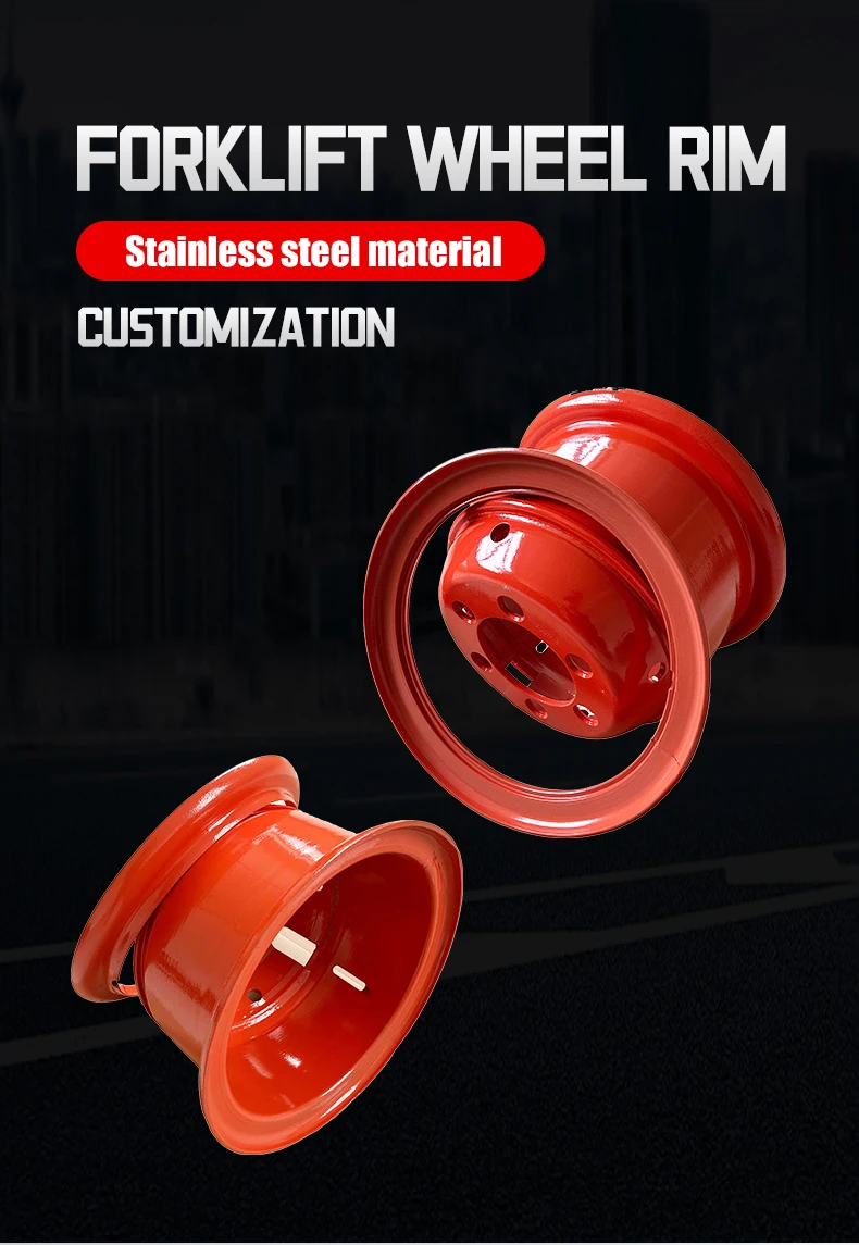 Forklift Wheel Rims 6.50-15 for 8.25-15 Tires - Durable & Customizable