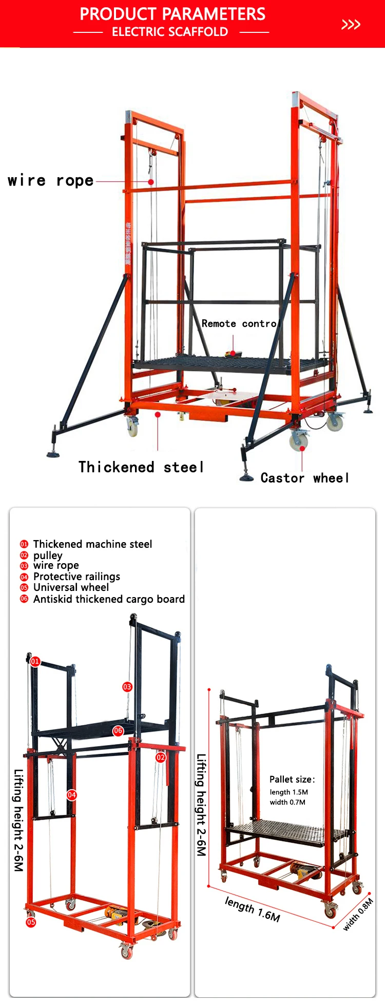 New Type Electric Lifting Scaffolding (load Bearing 500 Kg) Mobile ...