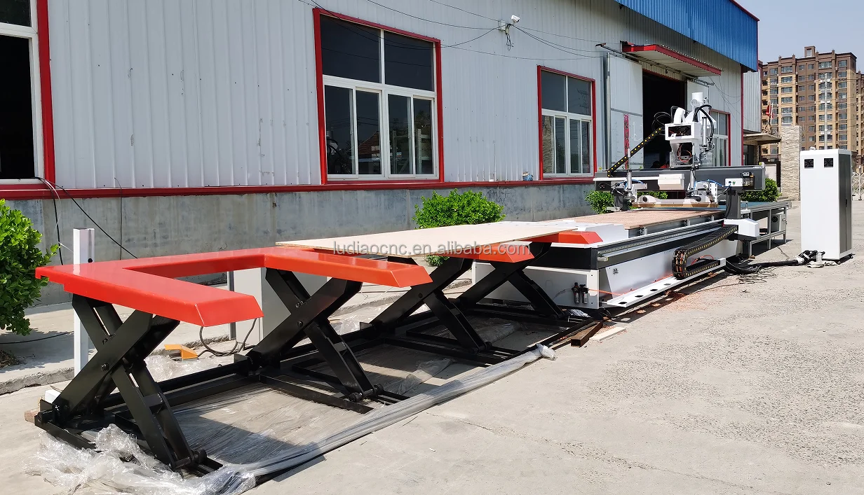 Ludiao Superstar Loading And Unloading Furniture Plate Produce Line 1325 Atc Cnc Router Machine ...
