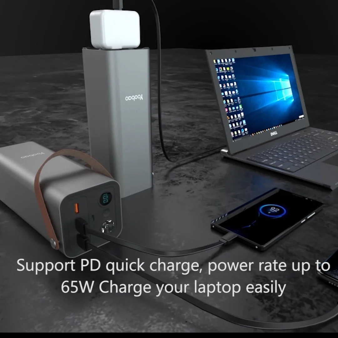 Yoobao En1 46200mah 220v Ac 150w Type-c Pd65w 3 Usb-a Quick Charge Led Light Digital Screen ...