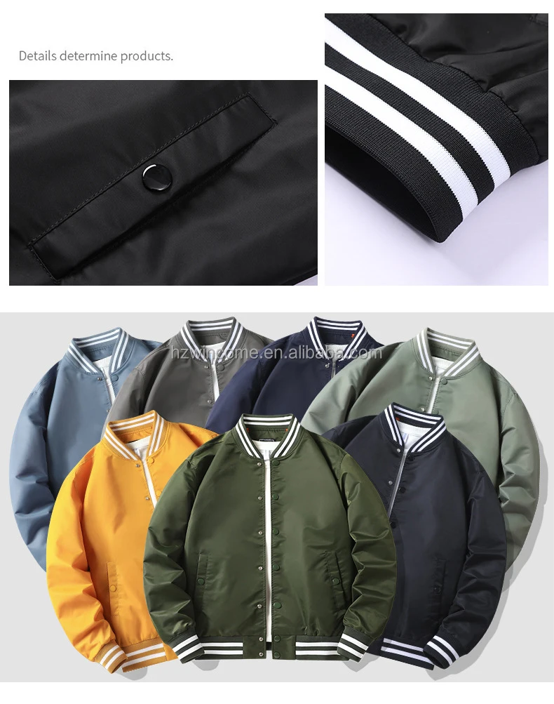 Baseball Jacket OEM Custom Design Single-breasted Varsity Jackets ...
