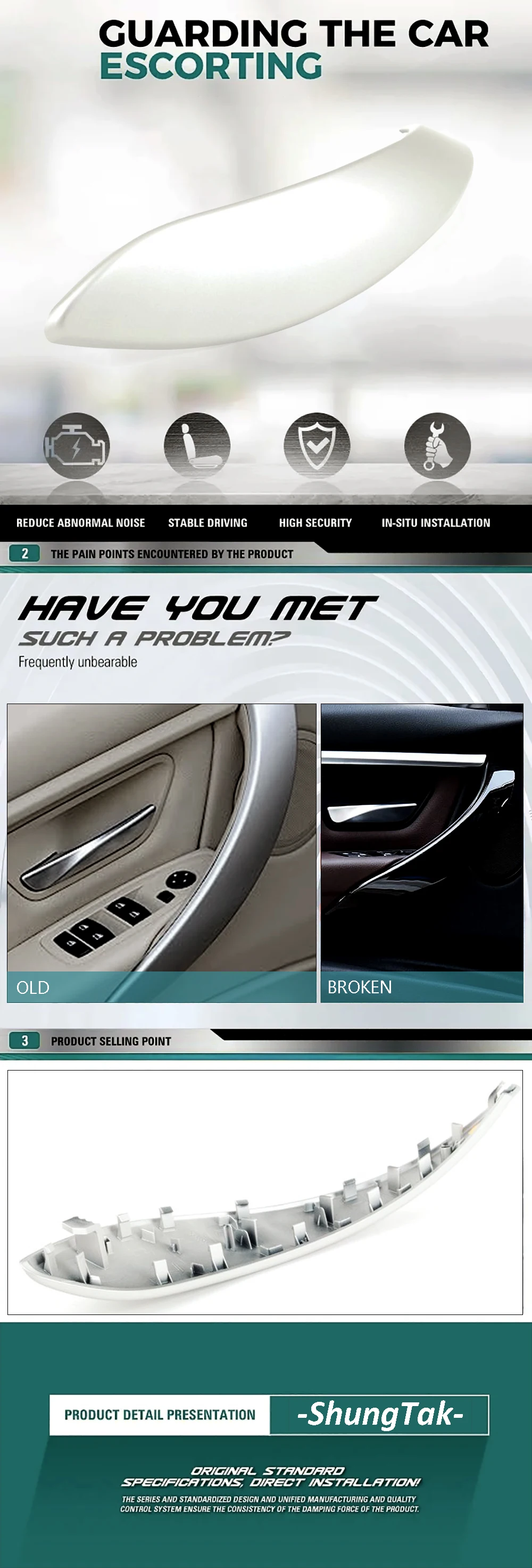 Car Interior Pull Door Handle Accessories for BMW X1 X2 F48 F49 F39 ...