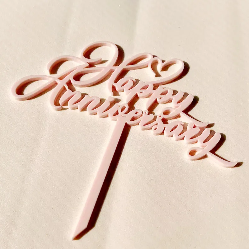New Design Wedding Anniversary Acrylic Cake Topper Decoration With ...