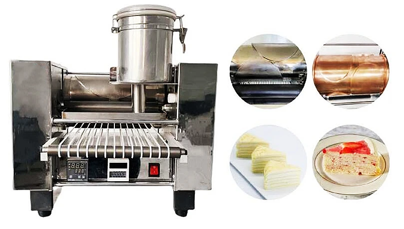 Automatic Mini Mille Crepe Cake Machine - High Efficiency Pancake Maker ...