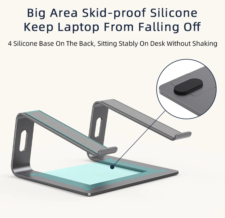 Portable Foldable Height Adjustable Laptop Holder Matte Black Best ...