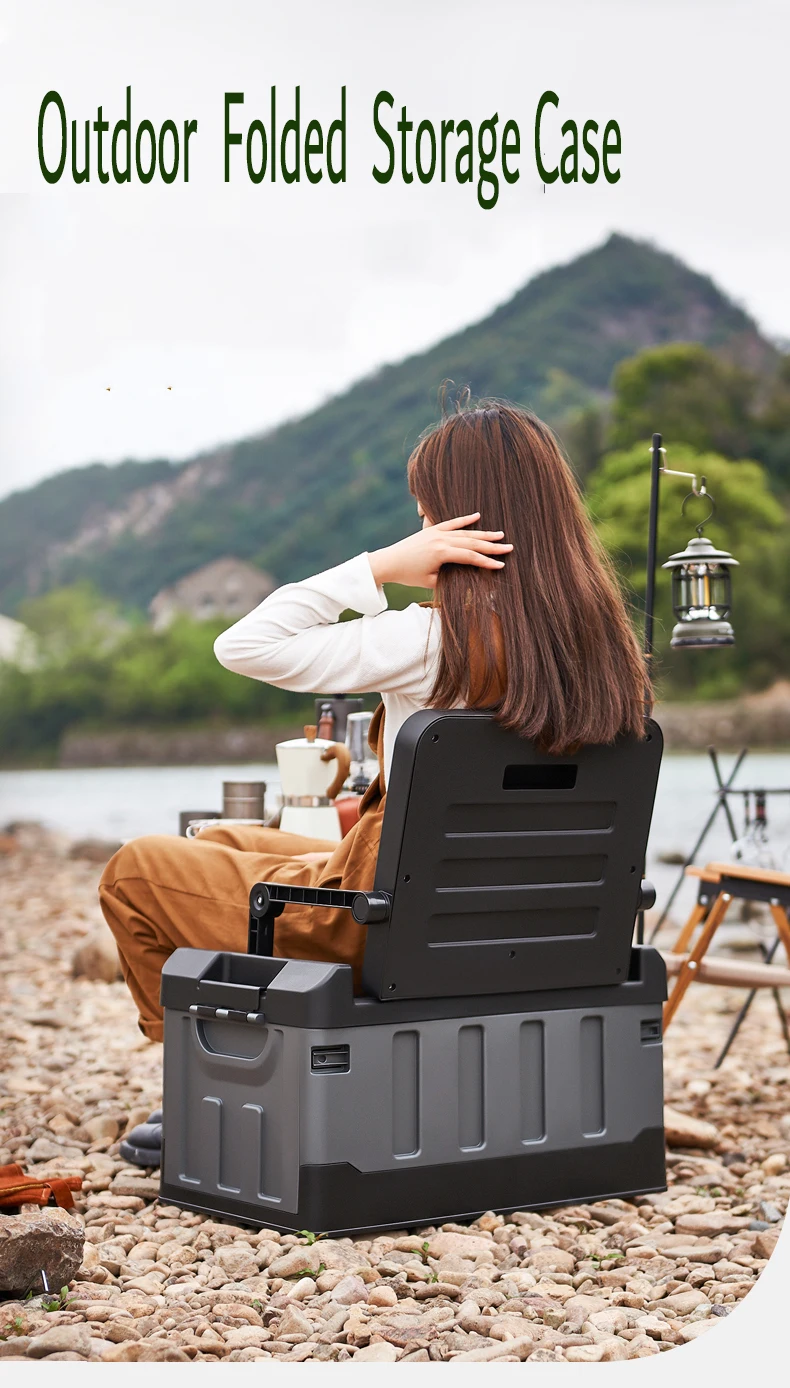 35L/60L Car Collapsible Folding Storage Box - Black Color
