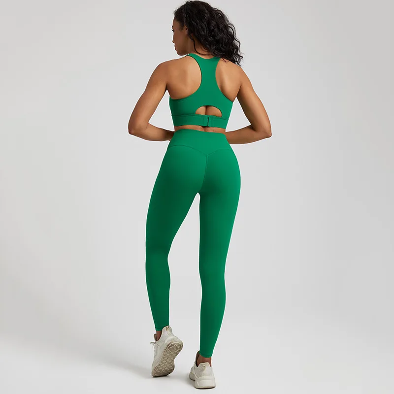 Custom Logo Two Piece Gym Activewear Set Summer Women Yoga Wear Fitness ...