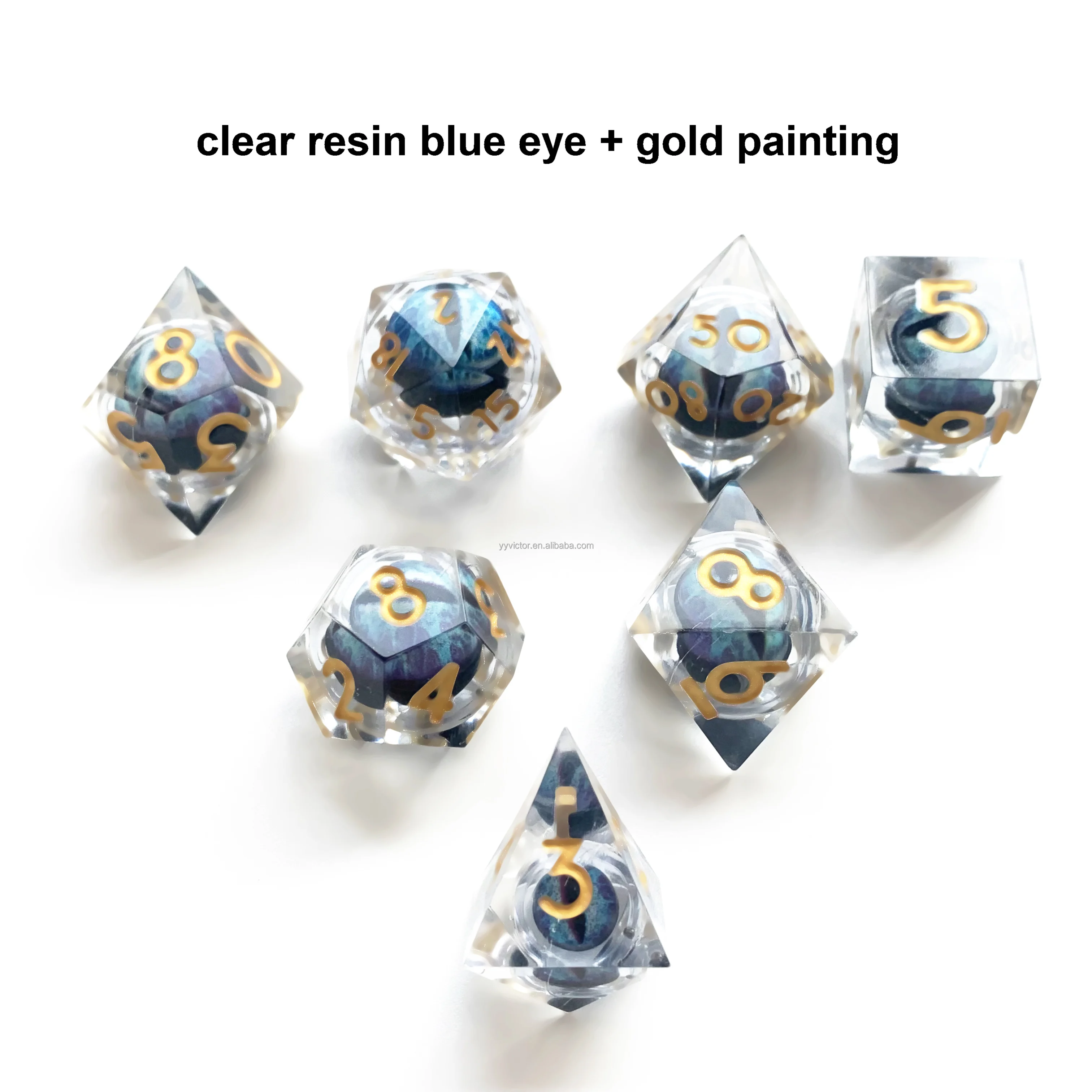 DND sharp Edge Corner Dice Resin Moving Dragon Eyes and Quicksand ...