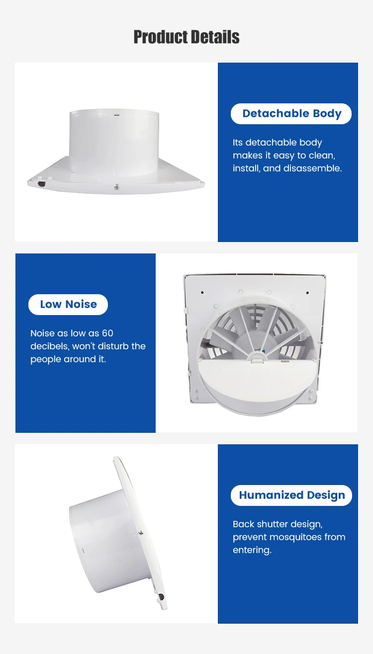 3 Inch Extractor Bathroom Exhaust Fan with Filter - Baer