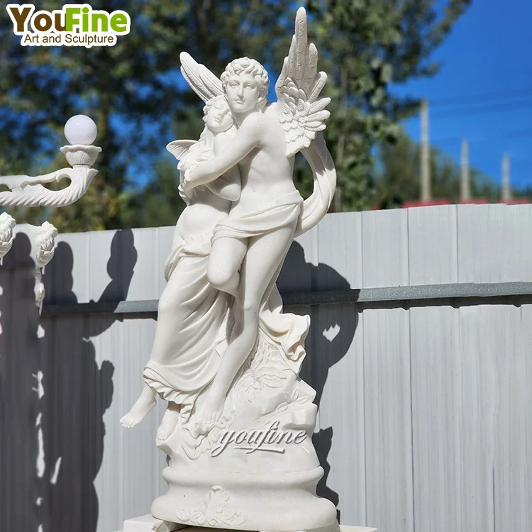 Garden Custom Life Size Garden Marble Stone Wings Sculpture Love Couple ...