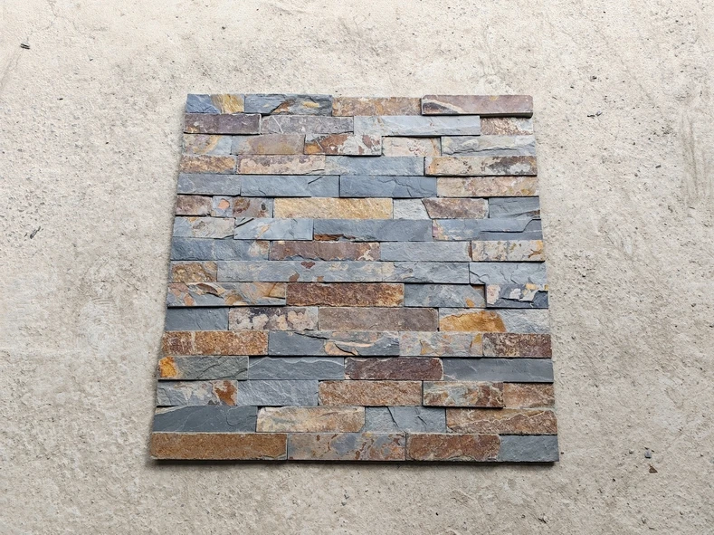 Exterior Wall Cladding With Stone Veneer Slate Culture Stone Durable ...