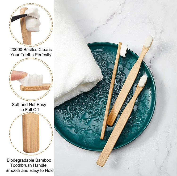 Nano 20000 Bristles Activated Bamboo Toothbrush - Eco-friendly