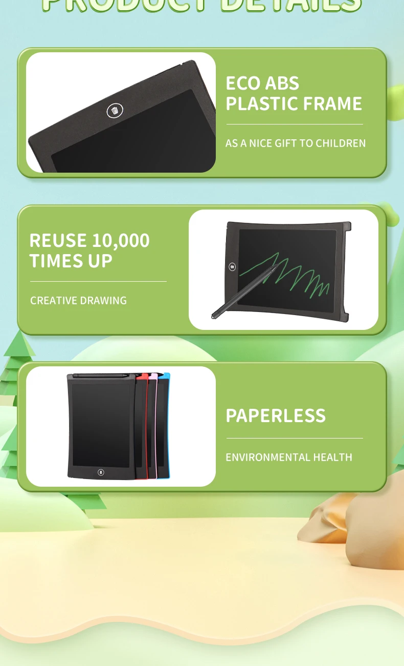 8.5 Inch Lcd Drawing Tablet Fridge Electronic Message Pad Portable Lcd ...