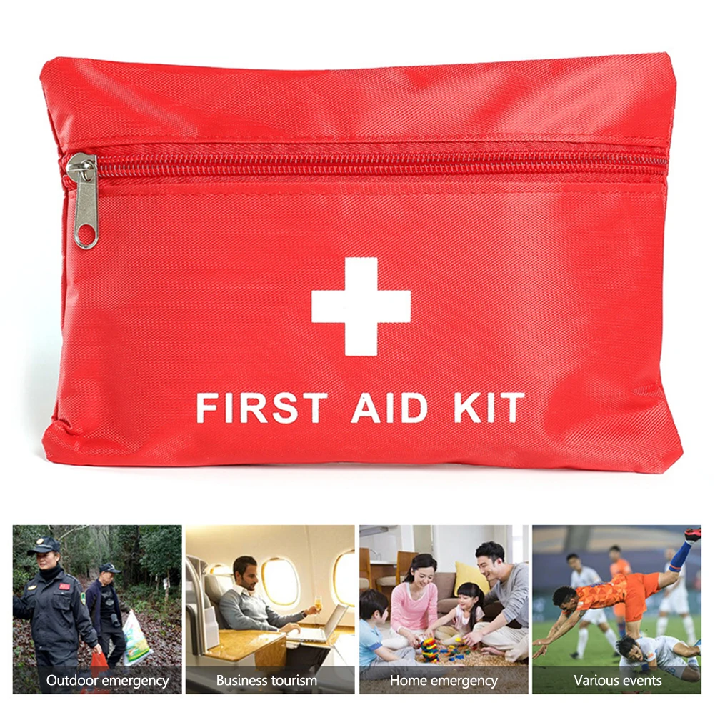 Red Color Handy Home First Aid Kit Bag And Pouches Customizable Styles ...