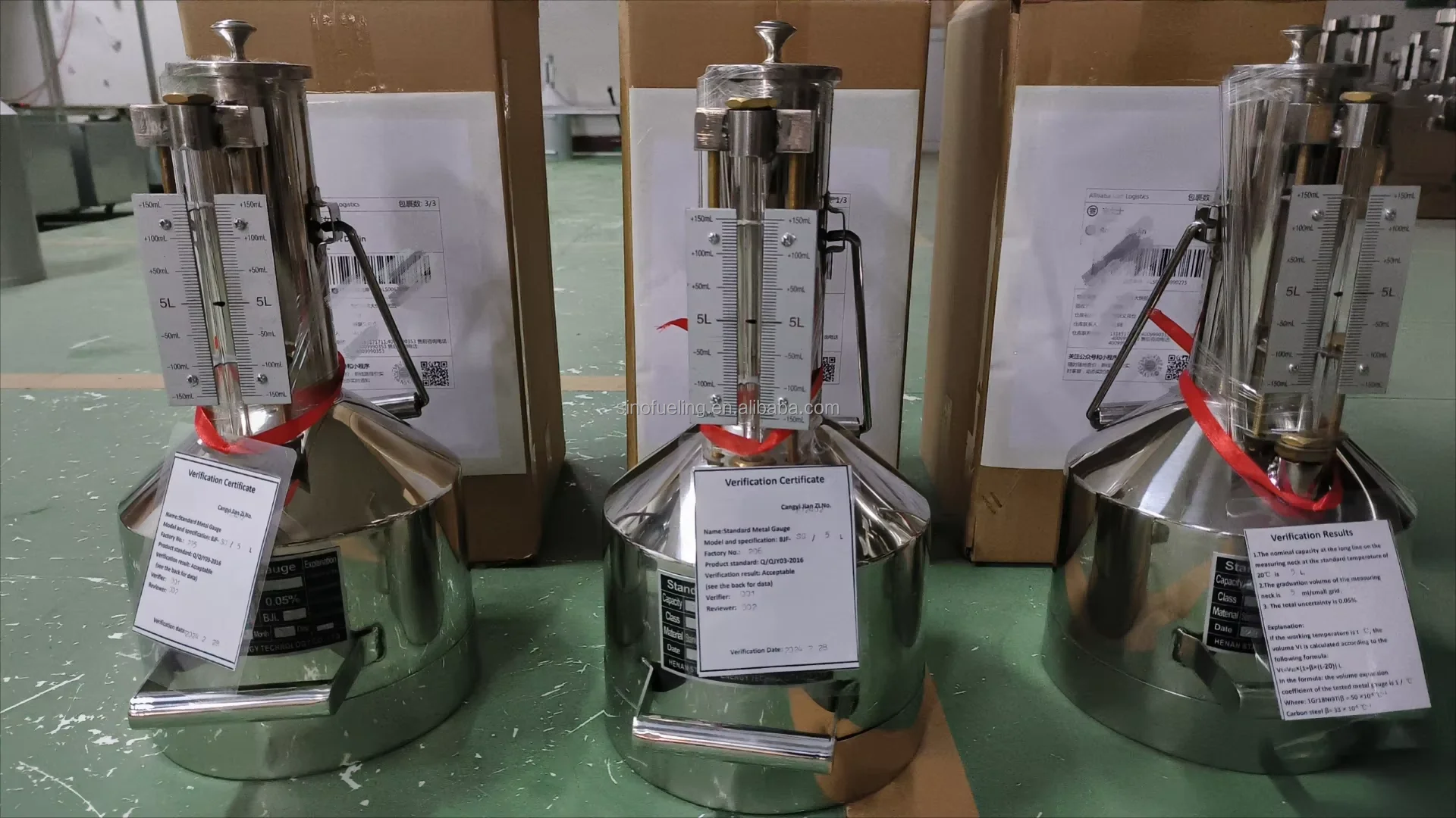 Fuel Dispenser Measuring Can 500l Standard Metal Gauge Calibration ...