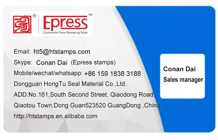 Custom Stamp 60 * 40 Mm Rectangle Shiny Stamps Company Seal Self Inking ...