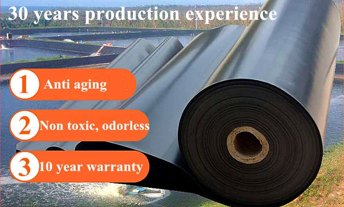 1.5mm100% Virgin High Density Polyethylene Waterproof Smooth Textured HDPE Geomembrane for Pond ...