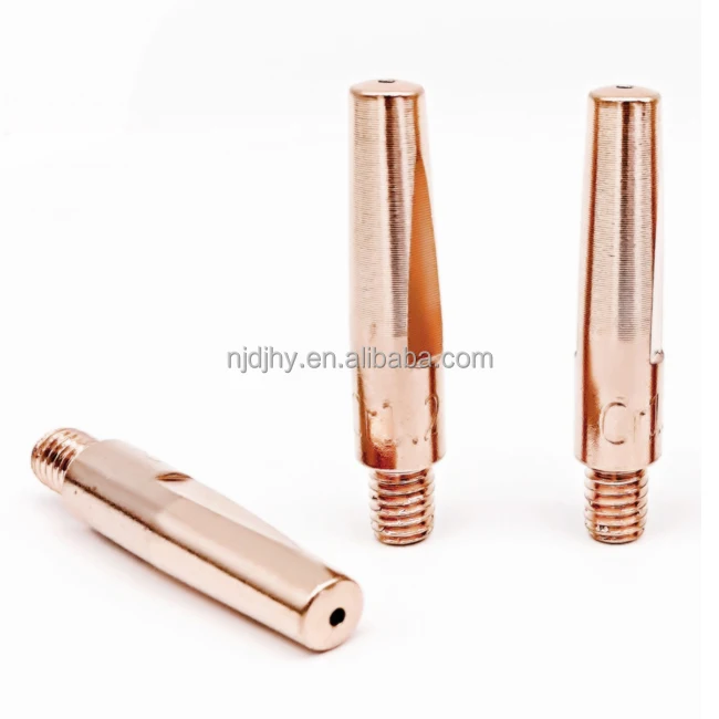 Mig Torch Tips Weld Contact Tip M6 X 40mm/ 45mm X 1.2 Cucrzr Material ...