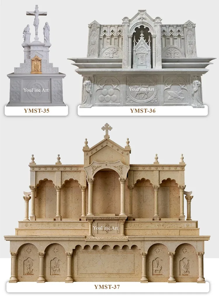 YOUFINE Luxury Church Custom Natural Stone Hand Carved Large High ...