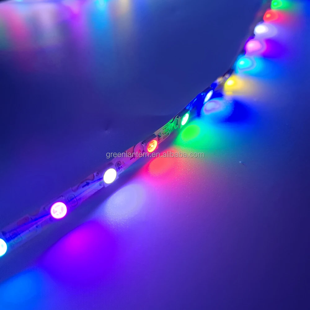 6mm Full Color Led Strip Ws2812b 60leds/m Rgb Addressable Flexible Spi ...