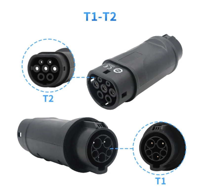 Type 2 Ev Adapter Ev Plug Connector Adapter 60a 240v Ac Type 1 Charging ...