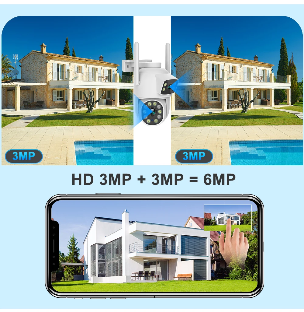 O-KAM Pro 6MP Dual Lens Wireless CCTV Security Cameras