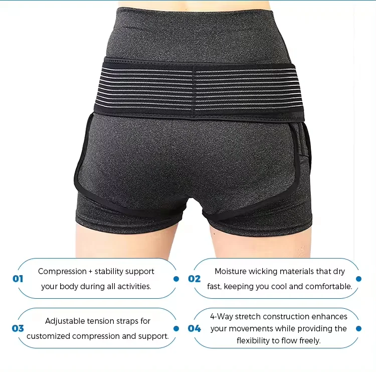 Flexible Polyester Lower Back Stabilizer - Sacroiliac Hip Belt