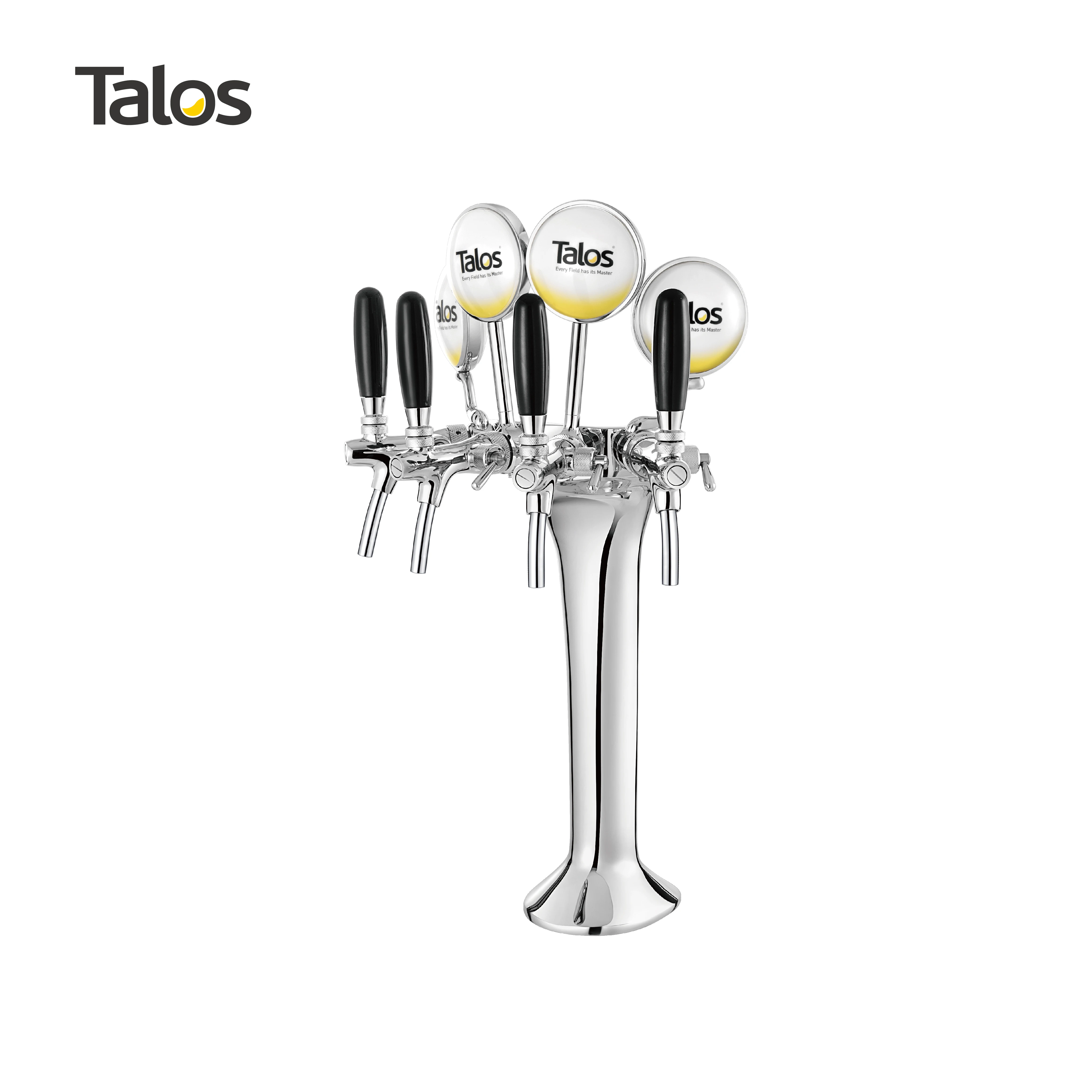 TALOS Classic Tap Tower Chrome 4-way Dispensing Tower Draft Beer Tower ...