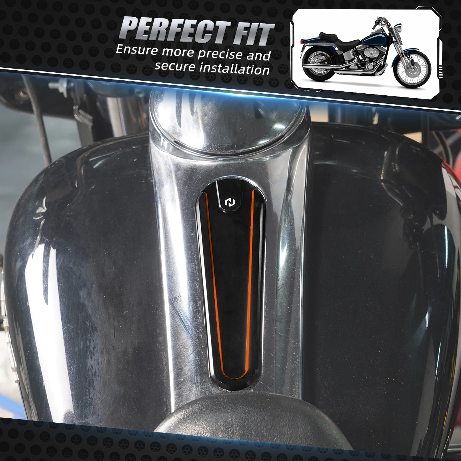 Nicecnc Gas Tank Dash Console Insert for Harley Street Glide
