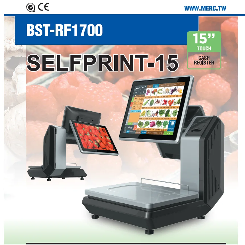 Supermarket AI Scale with Label Printing & AI Recognition