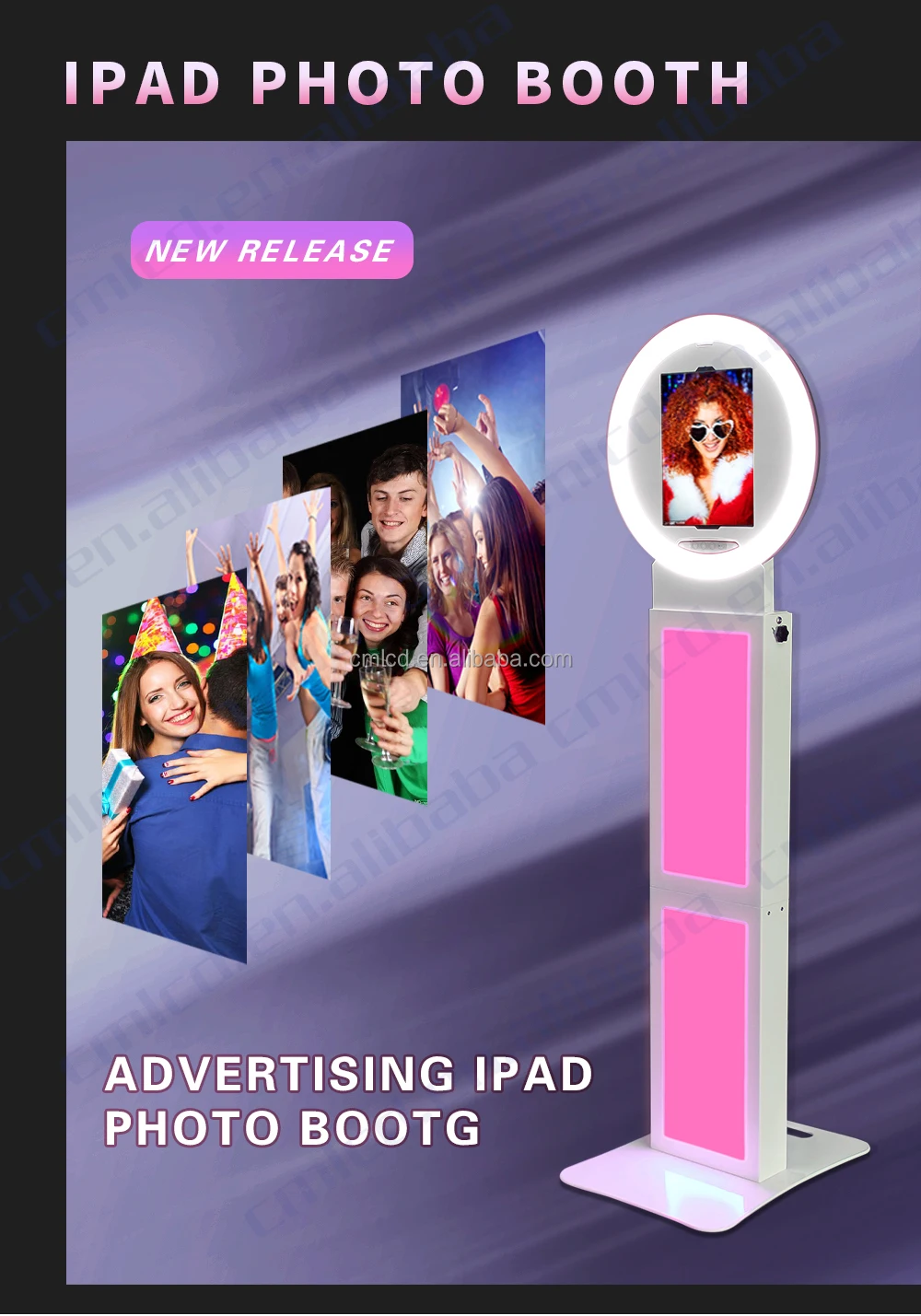 2023 New Design Led Ring Light Ipad Photo Booth For Birthday Wedding ...