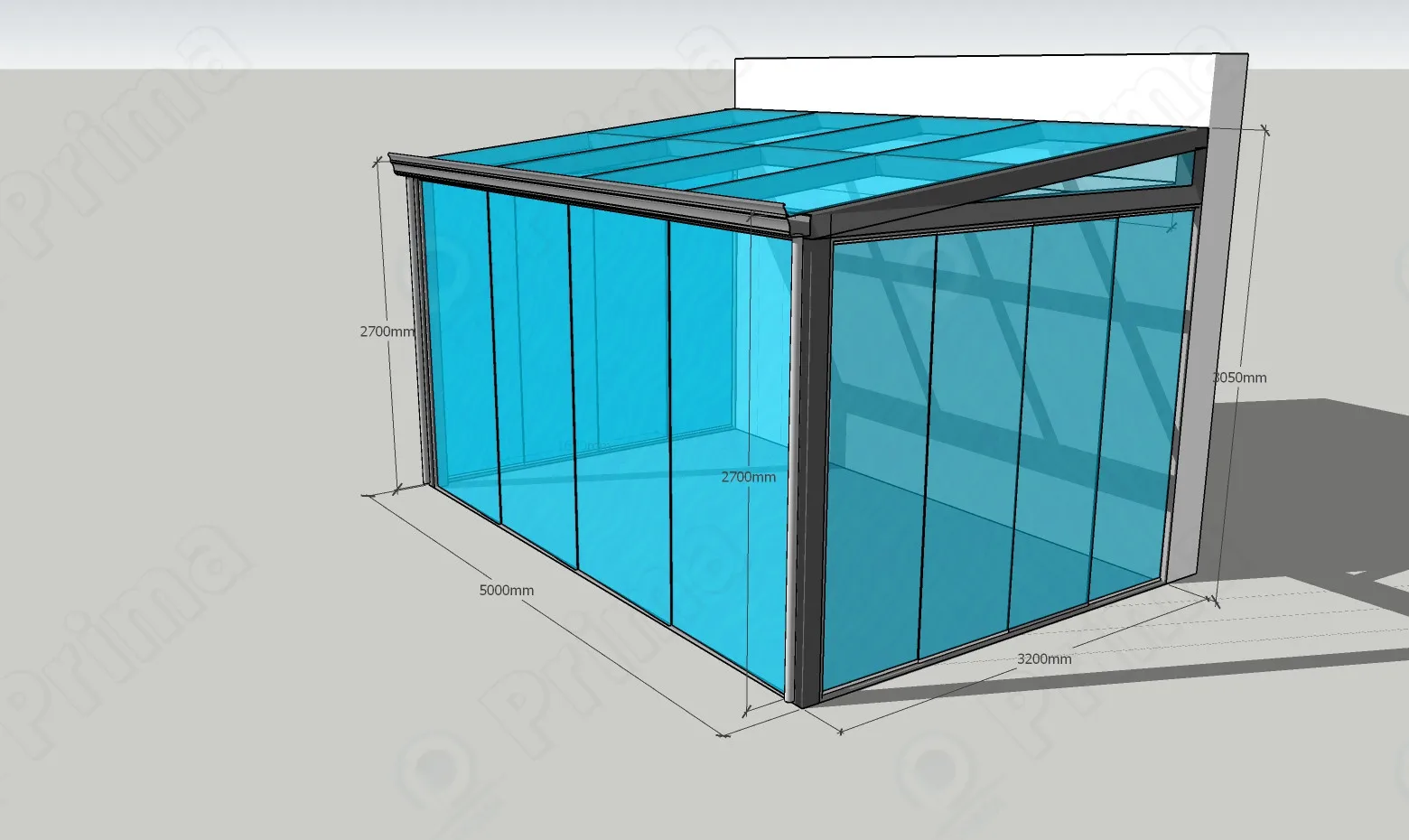 Steel Frame Glass Canopy Roof Durable Weatherproof Structure for ...