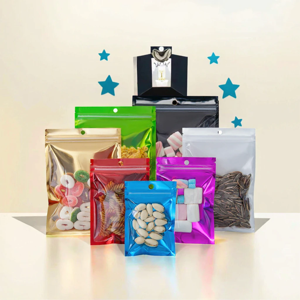 Multicolor Clear Side Ziplock Doypack Resealable Plastic Packaging Bag ...