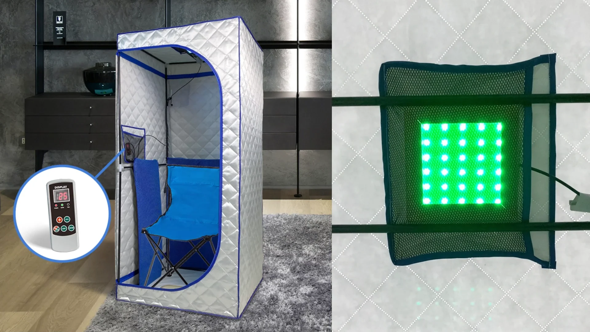 Saunaking Full Size Ozone Sauna Capsule Portable Steam Room 2.6l Steam ...