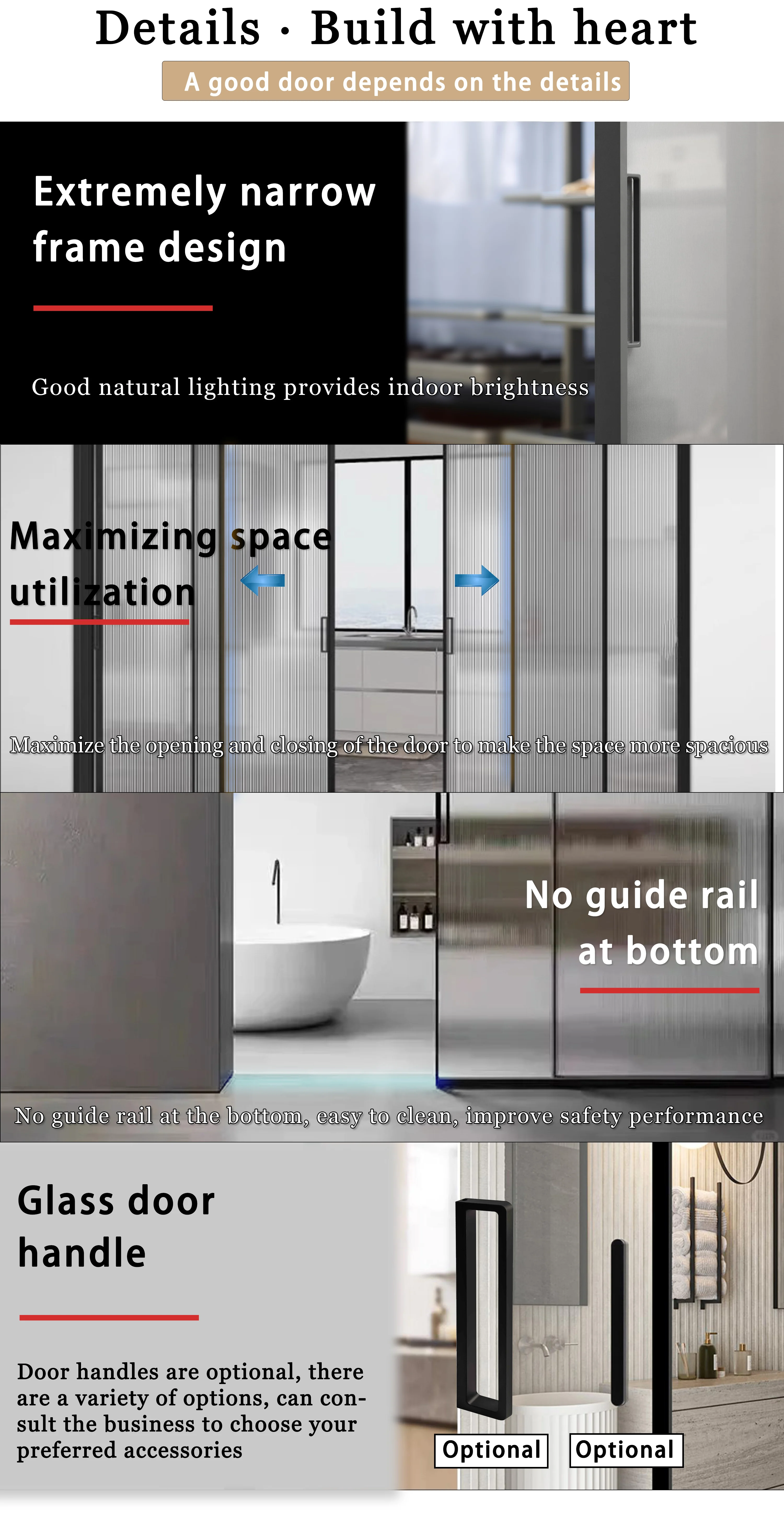 Telescopic Double Sliding Pocket Door System - Aluminum Glass Doors