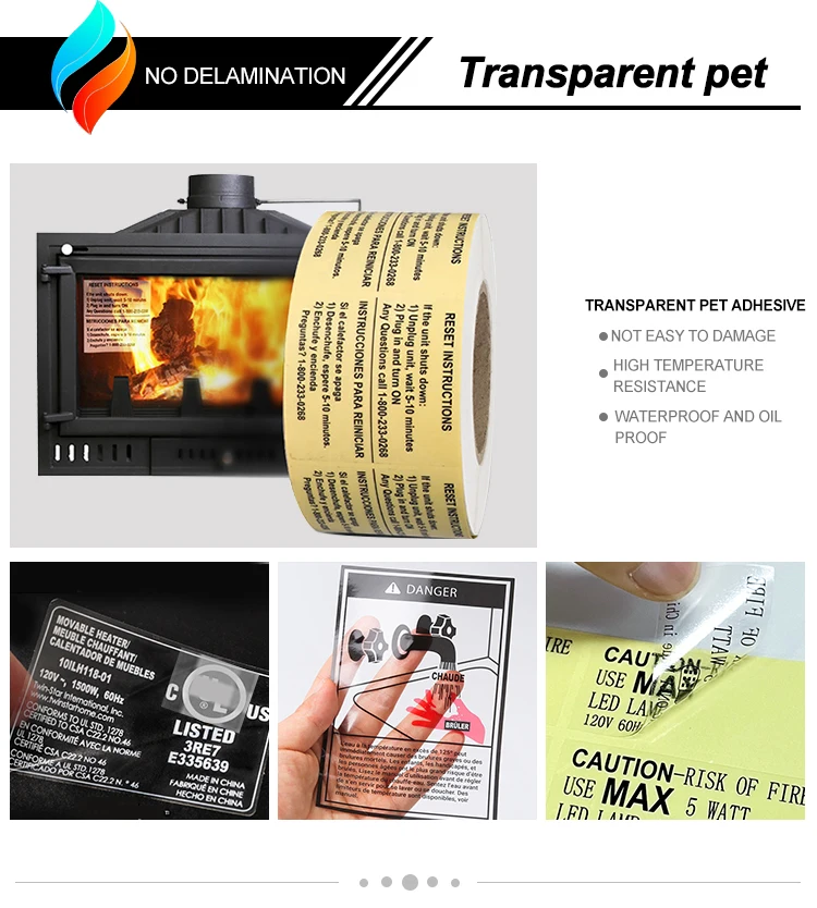 Custom Warning Label Electrical Sticker Adhesive Electrical Panel ...