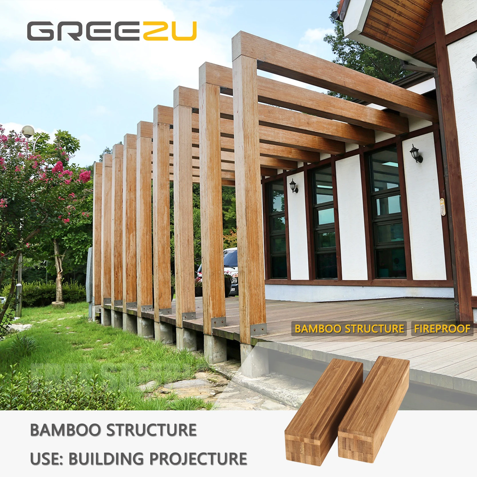 Eco-friendly Cross Laminated Bamboo Columns for Greenhouses