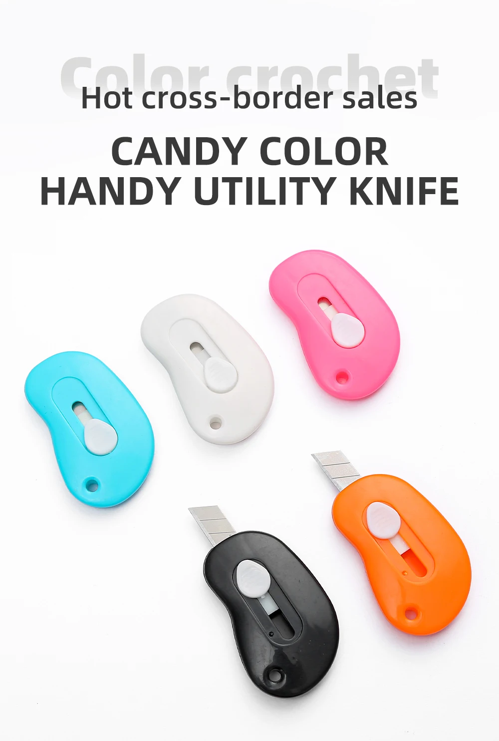 JP Plastic Handle Pocket Knife Office Letter Mini Cutter Seam Ripper ...