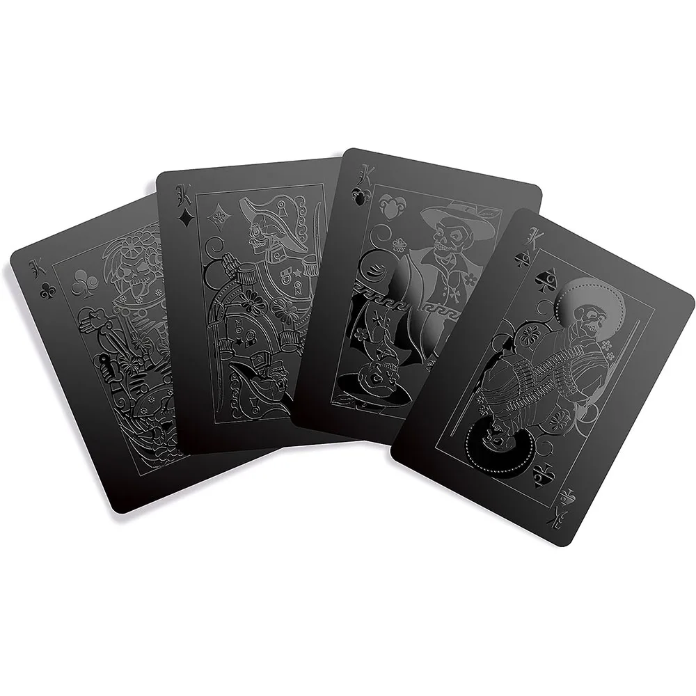 Custom Printed Black Gold Foil Poker Cards with Gift Box