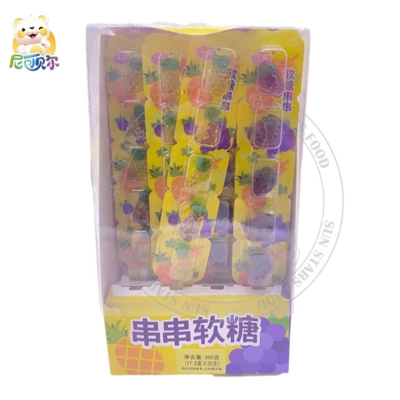 3d Fruit Gummy Candy Stick Pineapple And Grape Shape Soft Jelly Sweets ...