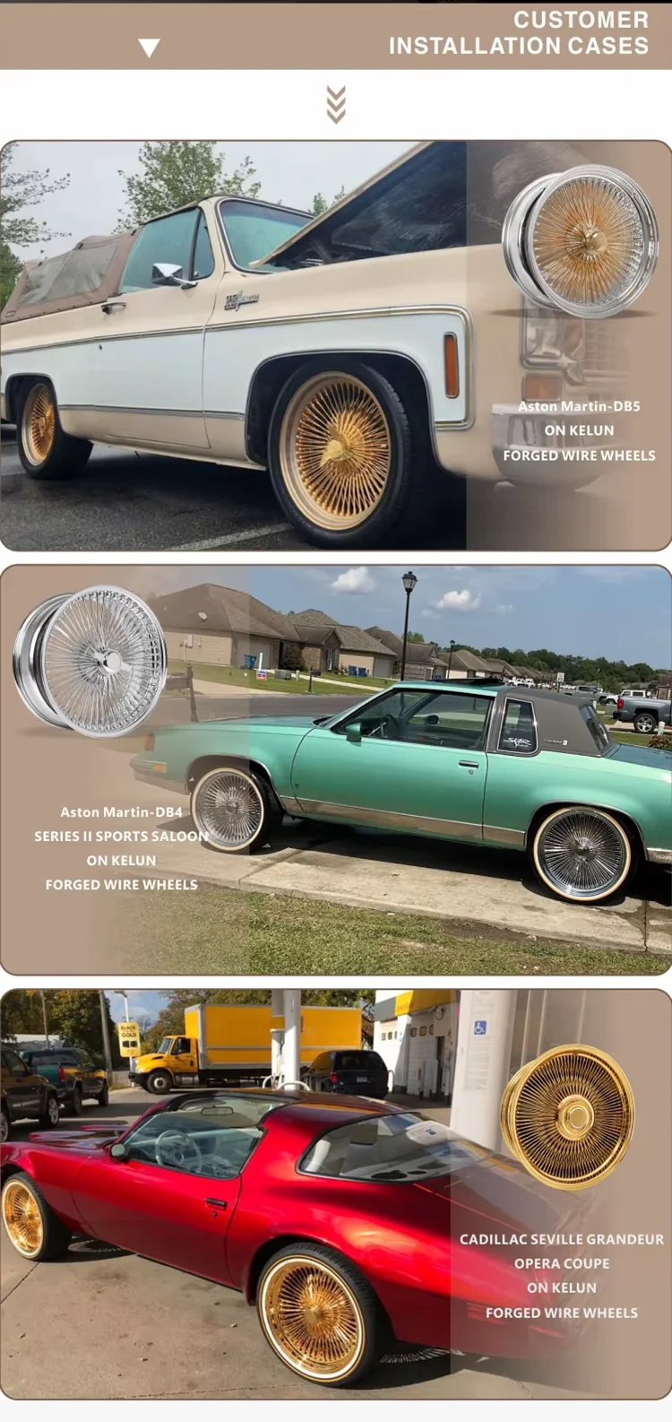 2024 Forgiato Floating Center Caps Car Wheels - Gold & Chrome