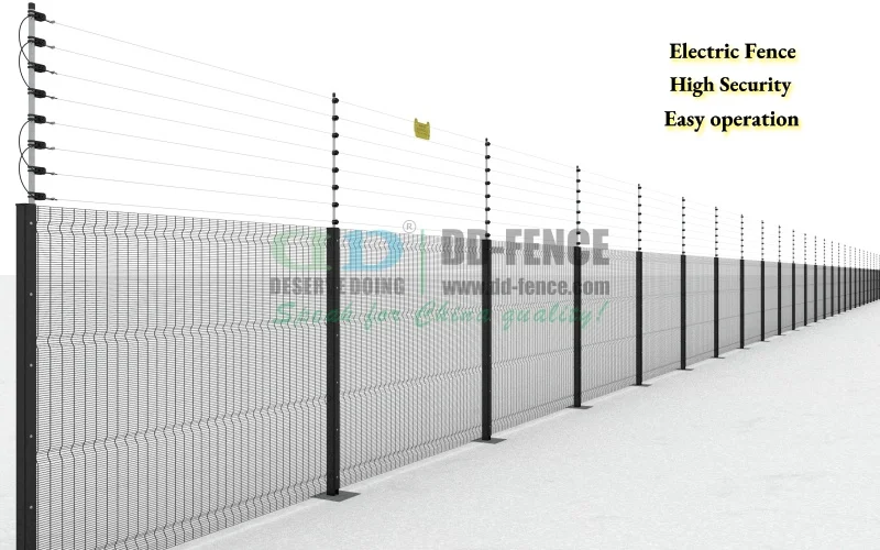 High Voltage Wire Security Electric Fence with Alarm System